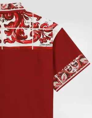 Dolce & Gabbana Majolica-print Poplin Shirt