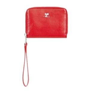 COURREGES Zipped Compact Wallet - Bright Red