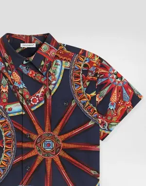Dolce & Gabbana Carretto-print Poplin Shirt