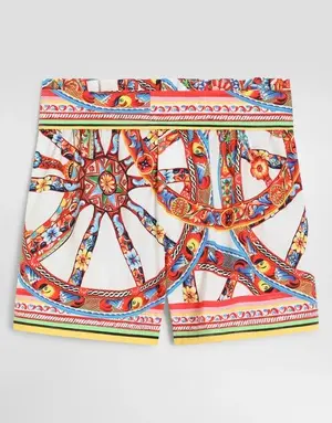 Dolce & Gabbana Carretto-print Poplin Shorts