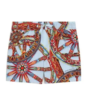 Dolce & Gabbana Carretto-print Poplin Bermuda Shorts
