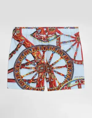 Dolce & Gabbana Carretto-print Poplin Bermuda Shorts