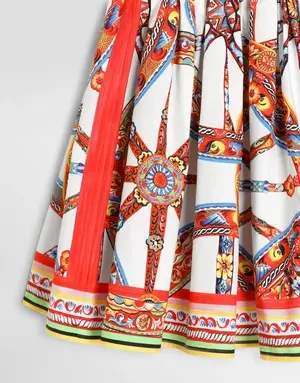 Dolce & Gabbana Carretto-print Poplin Dress