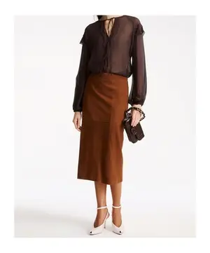 Marella Long-sleeved Ruffle Top