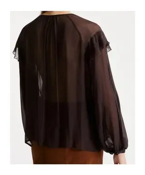 Marella Long-sleeved Ruffle Top
