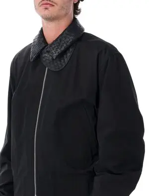Bottega Veneta Intrecciato Collar Bomber Jacket