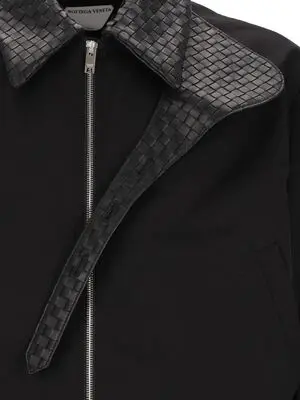 Bottega Veneta Intrecciato Collar Bomber Jacket