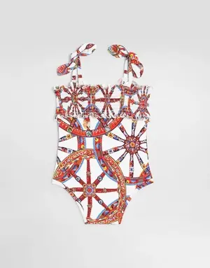 Dolce & Gabbana Carretto-print One-piece Swimsuit