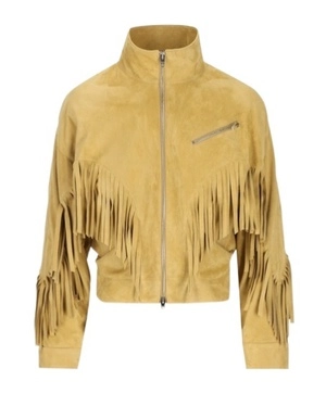 Celine High Neck Long Sleeve Casual Jacket - Yellow