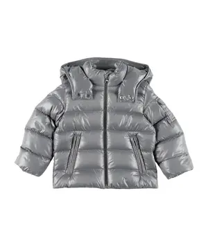 Moncler Long-sleeved Down Jacket - Grey