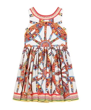 Dolce & Gabbana Round Neck Sleeveless Dress - Multicolor