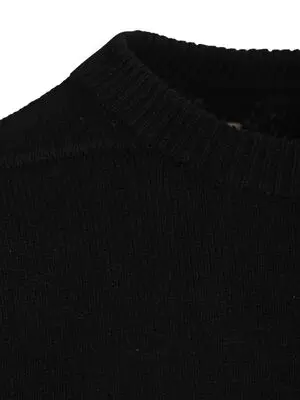 Rick Owens Ribbed Crew Neck Knitted Sweater