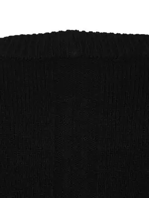 Rick Owens Ribbed Crew Neck Knitted Sweater