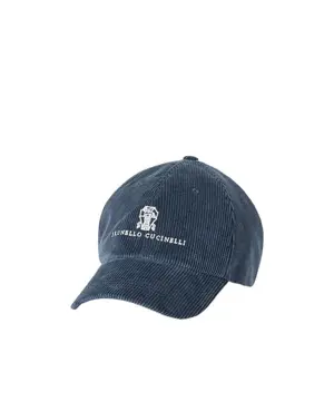 Brunello Cucinelli Logo Hat - Blue
