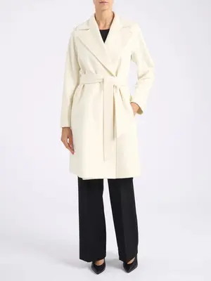 Max Mara Belted Coat - White