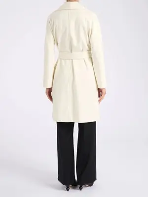Max Mara Belted Coat - White