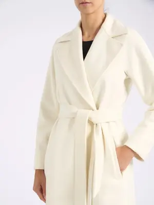 Max Mara Belted Coat - White