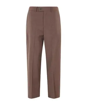 Erika Cavallini Pleated Casual Trousers - Dark Ginseng