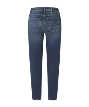 Pinko Belt-loop Jeans In Medium Wash Denim