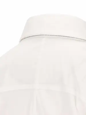 Brunello Cucinelli Tie-detail Long-sleeve Shirt