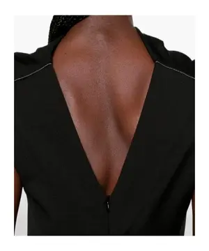 Brunello Cucinelli Monili-trim V-back Gown