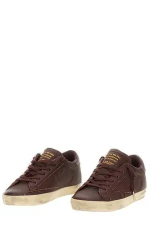 GOLDEN GOOSE Super Star Lace-up Sneakers - Bordeaux