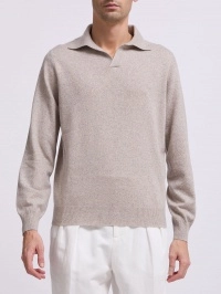 Brunello Cucinelli Collared Long-sleeved Knit Sweater