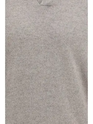 Brunello Cucinelli Collared Long-sleeved Knit Sweater