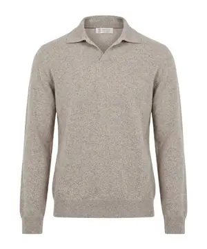 Brunello Cucinelli Collared Long-sleeved Knit Sweater
