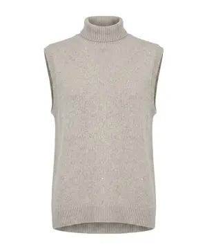 Brunello Cucinelli High-neck Sleeveless Knitwear - No