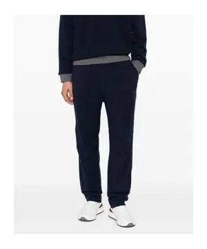 Brunello Cucinelli Logo-embroidered Drawstring Track Pants