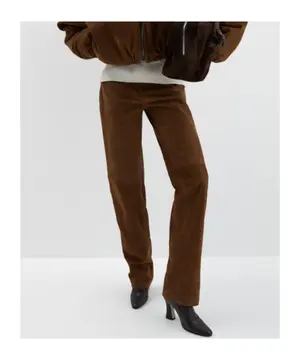 Magda Butrym Corduroy-effect Leather Trousers