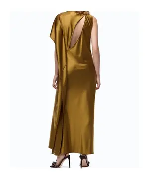 Pinko Draped Cutout Detail Maxi Dress