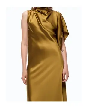 Pinko Draped Cutout Detail Maxi Dress