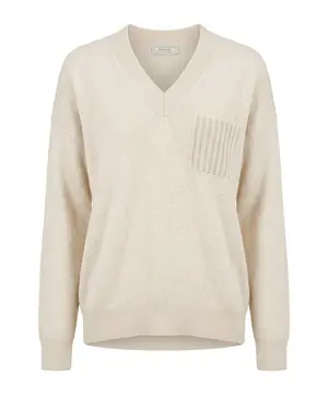 Peserico V-neck Sweater - Beige Ghiacciato