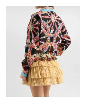 Dolce & Gabbana Carretto-print Poplin Shirt