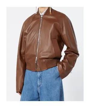 Sportmax Nappa Leather Bomber Jacket