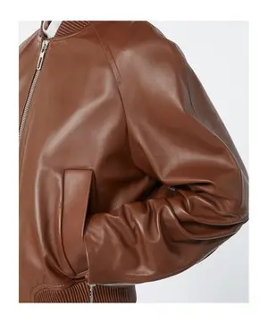 Sportmax Nappa Leather Bomber Jacket