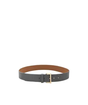 ALYSI High Waist Leather Belt - Grey
