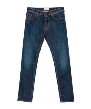 Jacob Cohen Logo-patch Straight-leg Jeans - Medium Blue
