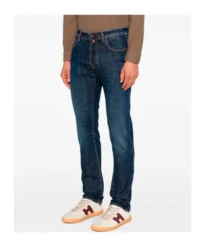 Jacob Cohen Logo-patch Straight-leg Jeans