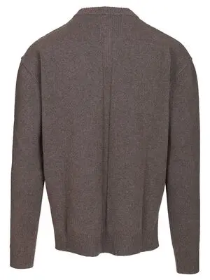 Rick Owens Ribbed Crew Neck Knitted Sweater - Black