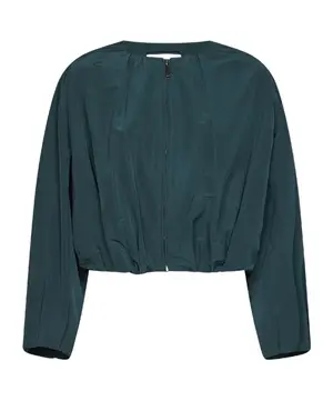 Max Mara Cropped Zip-up Jacket - Green