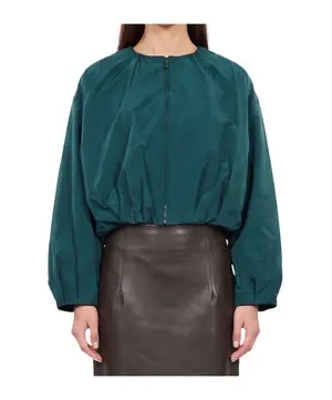 Max Mara Butterfly Cropped Zip-up Jacket - Green