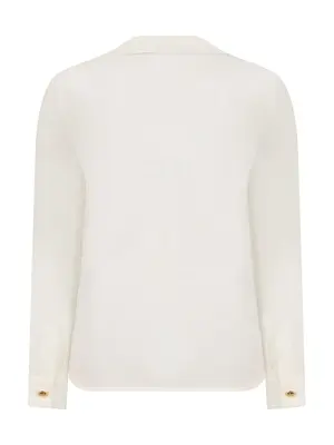 Max Mara Mstaia Buttoned Long Sleeve Top - Silk