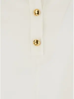Max Mara Mstaia Buttoned Long Sleeve Top - Silk