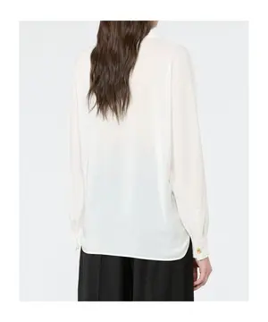 Max Mara Mstaia Buttoned Long Sleeve Top - Silk