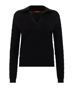 Max Mara Bobble-knit Polo Sweater