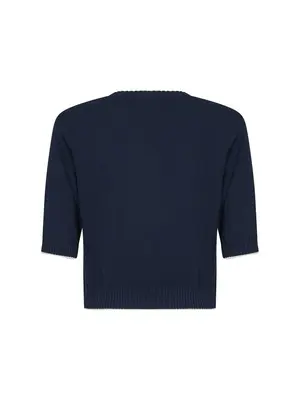 Max Mara Logo Intarsia Knitted Top