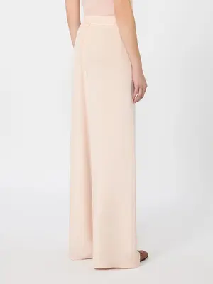 Max Mara Relaxed-fit Heavy Silk Trousers With Monogram Detail